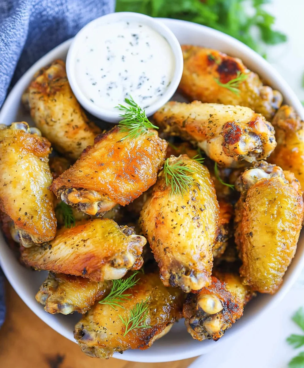 Crispy Dill Pickle Ranch Wings - Best World Recipes