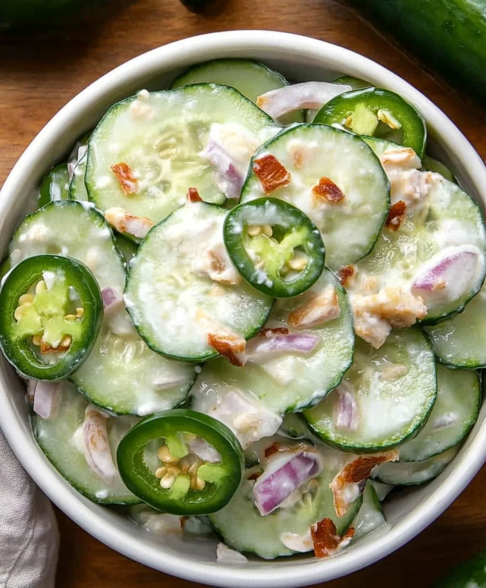 Jalapeno Popper Cucumber Salad - Best World Recipes