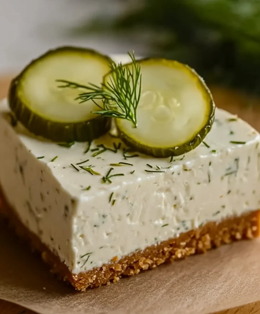 No-Bake Dill Pickle Cheesecake - Best World Recipes