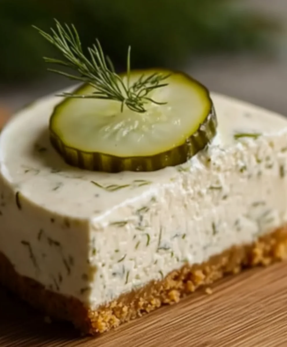 No-Bake Dill Pickle Cheesecake - Best World Recipes