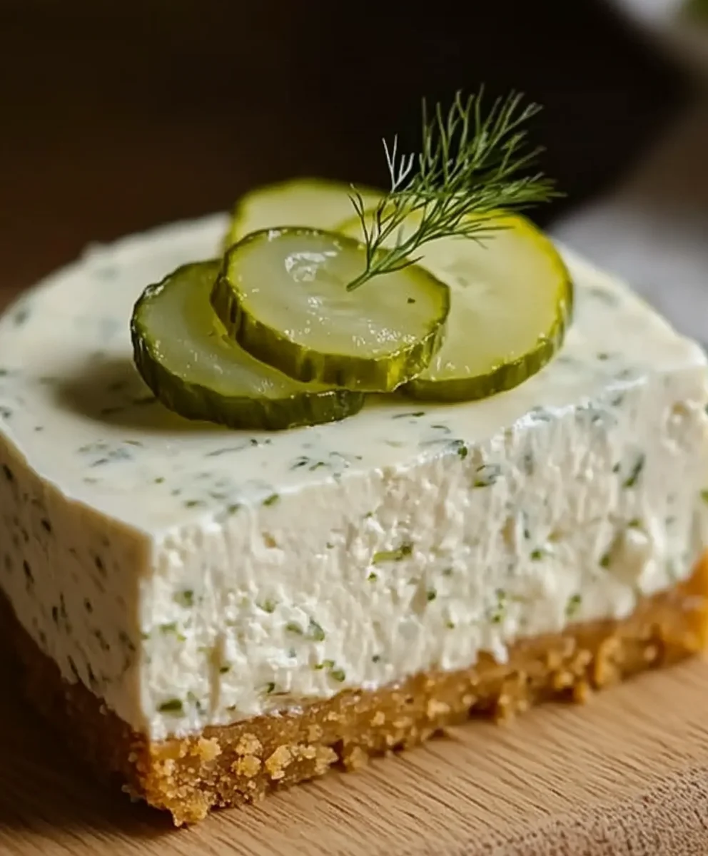 No-Bake Dill Pickle Cheesecake - Best World Recipes