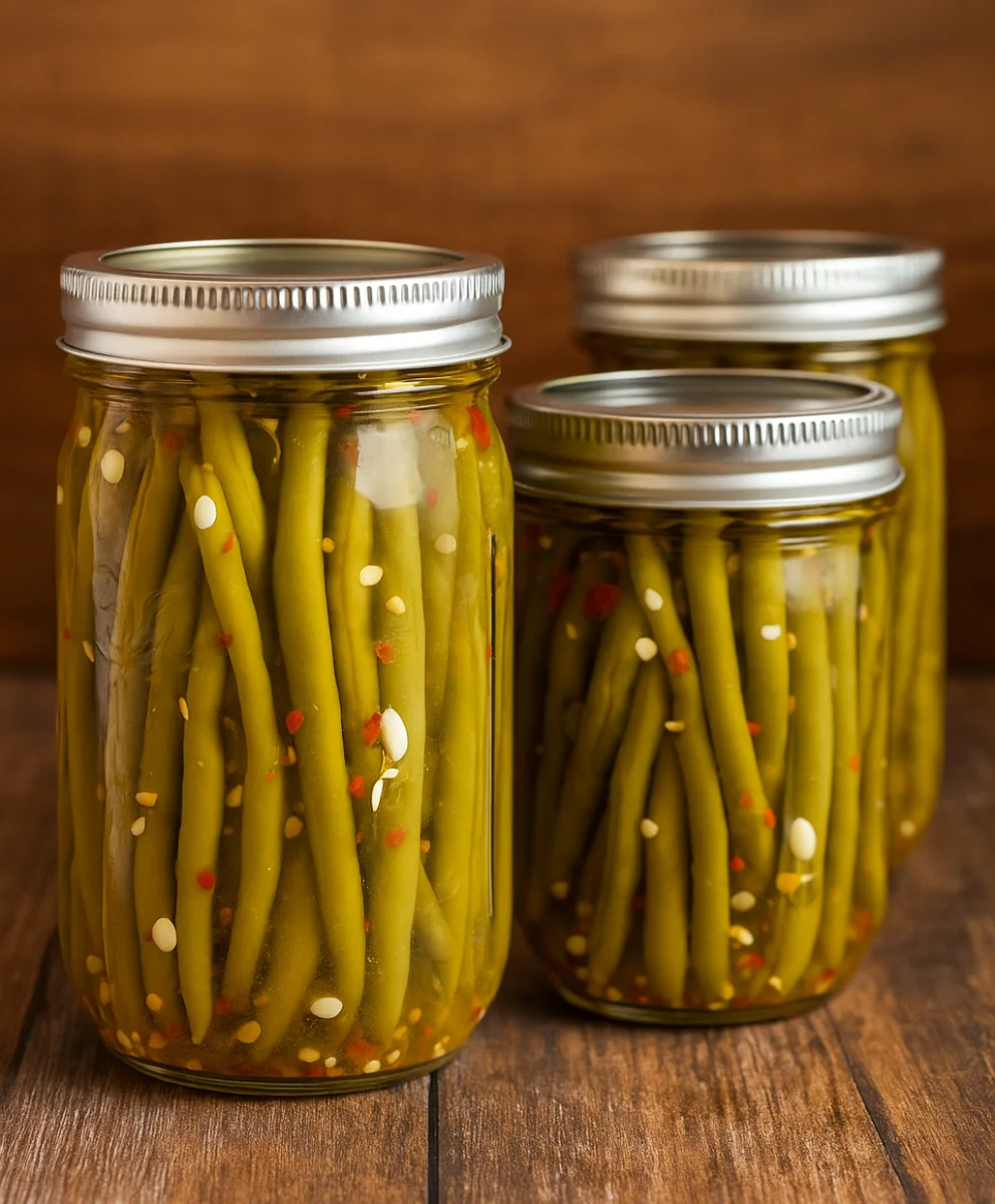 Spicy Garlic Canned Pickled Beans - Best World Recipes